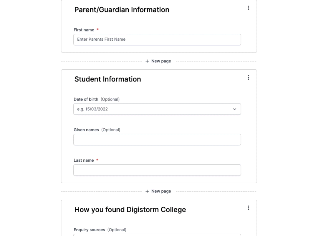 Adding & Editing Form Fields